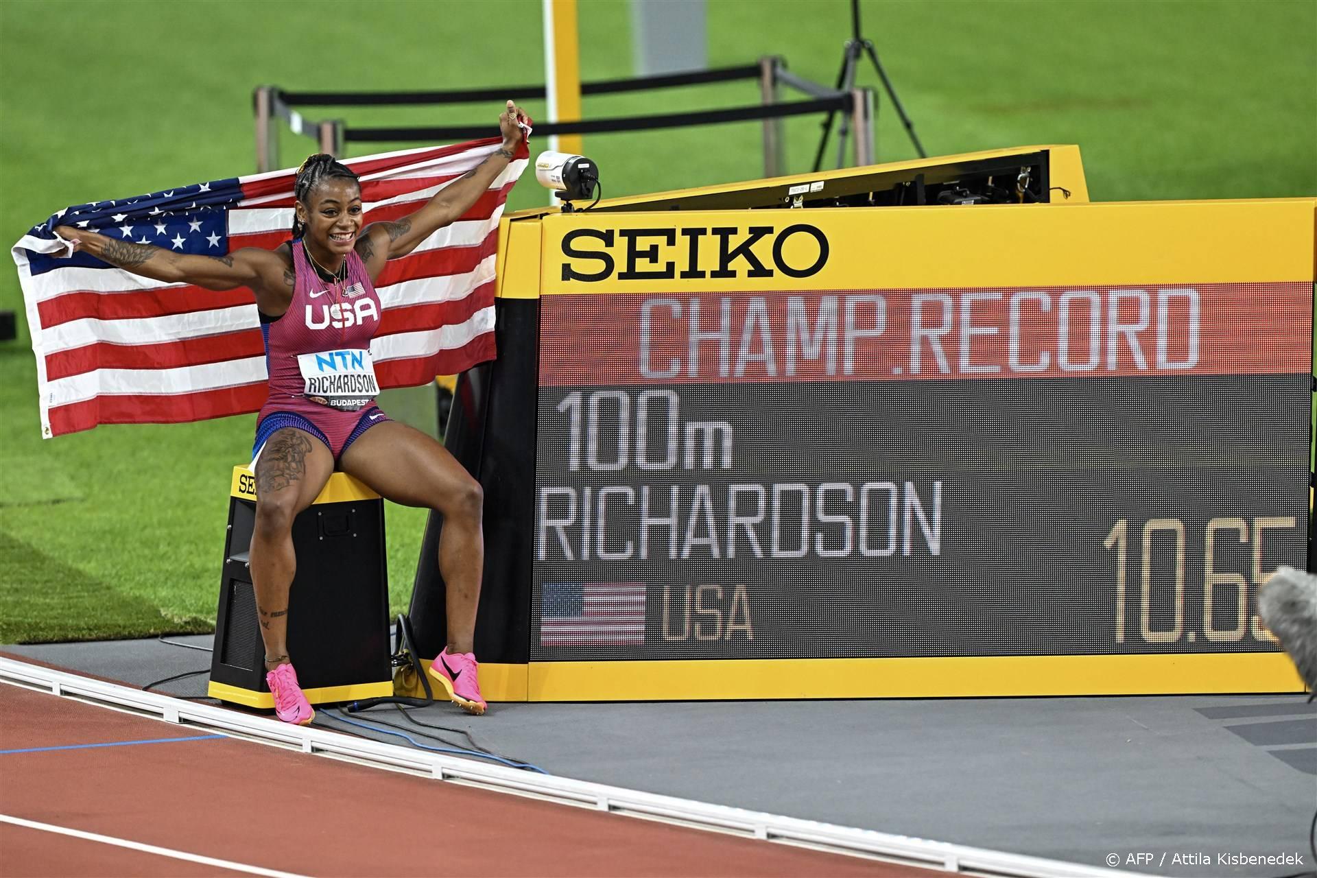 Richardson onttroont Fraser-Pryce als wereldkampioene 100 meter sprint