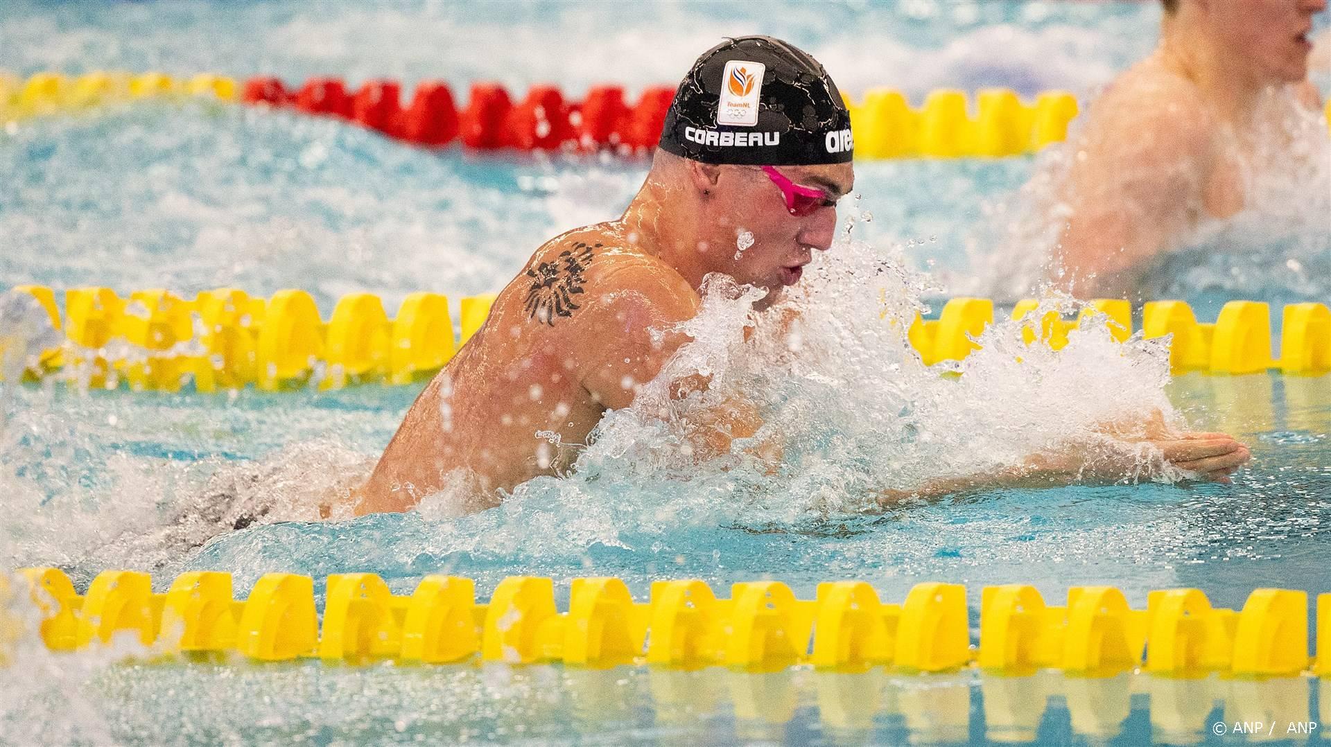 Corbeau en De Groot naar halve finale 50 meter schoolslag EK kortebaan