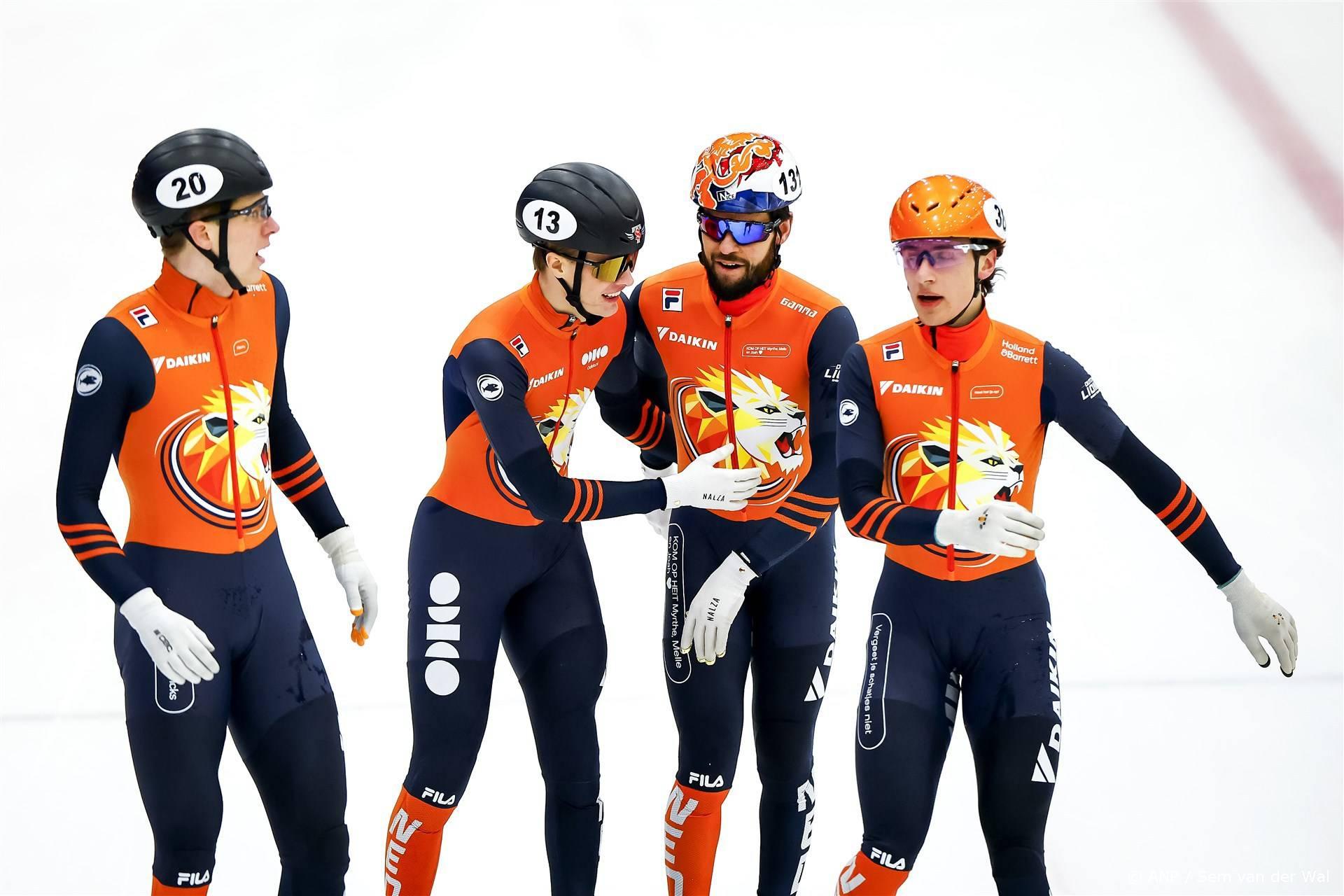 Nederlandse shorttrackers pakken zege op aflossing in Tilburgse World Tour